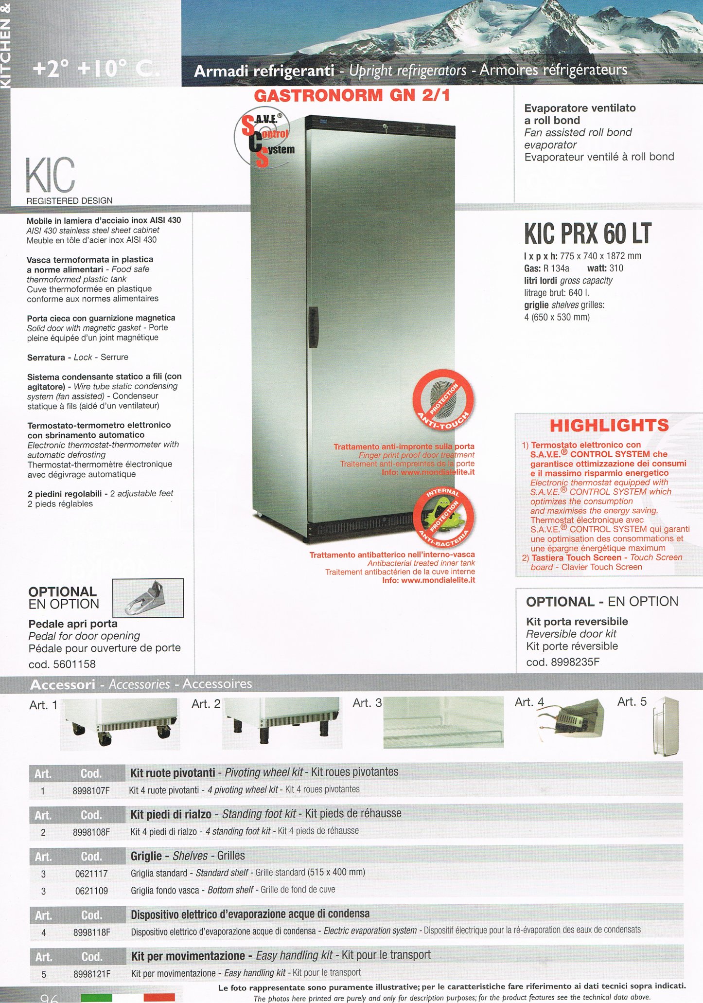 Armadio refrigerato KIC PRX 60 LT - Attrezzature per locali pubblici
